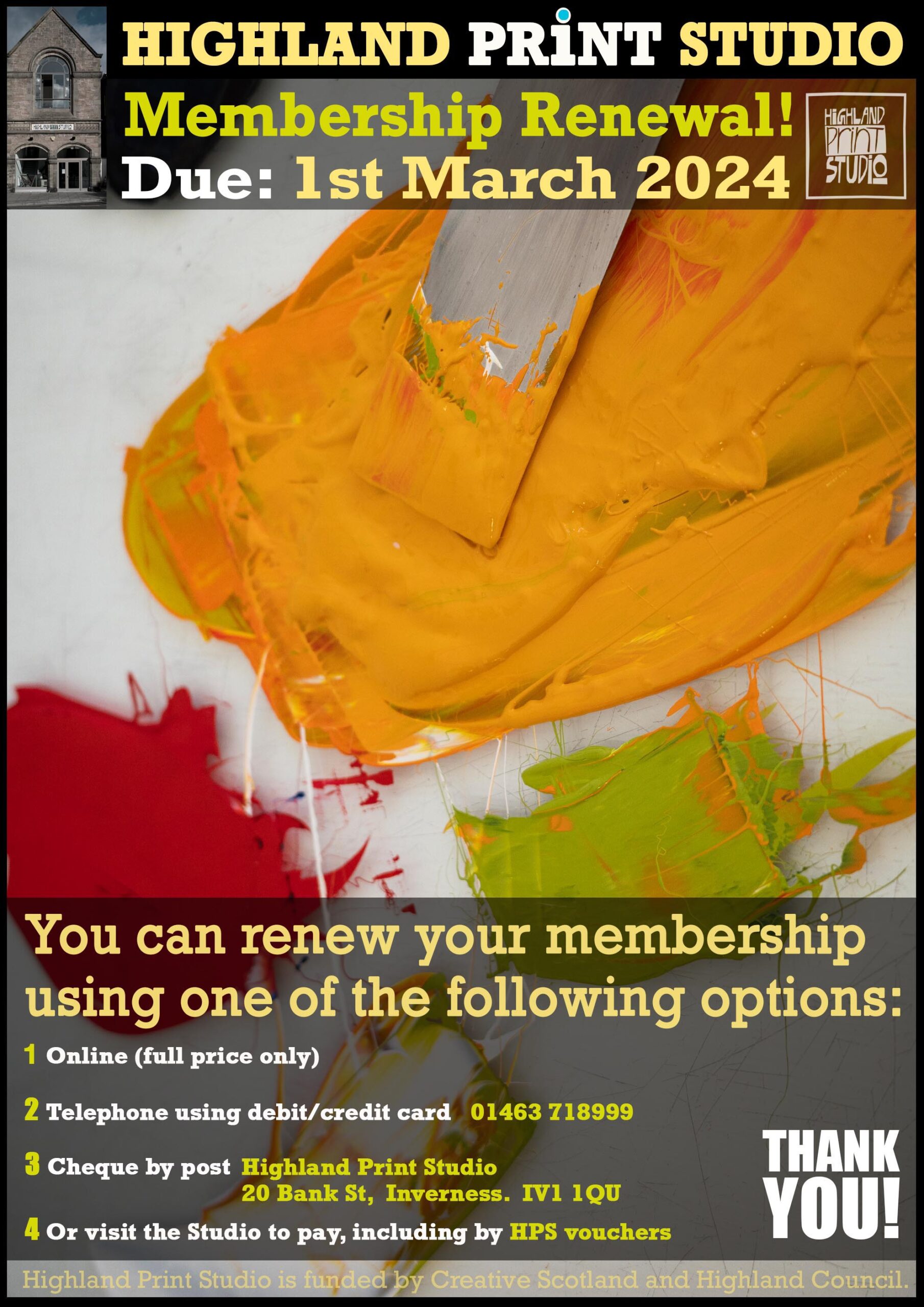MEMBERSHIP RENEWAL - Highland Print Studio